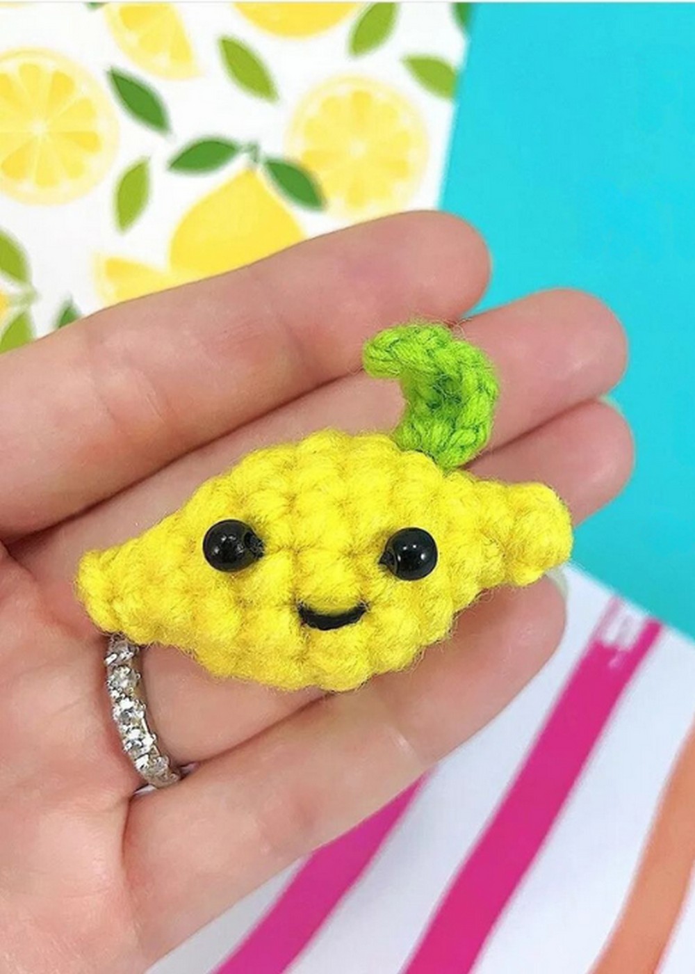 Crochet Tiny Lemon Pattern Free Step By Step - The Crafts