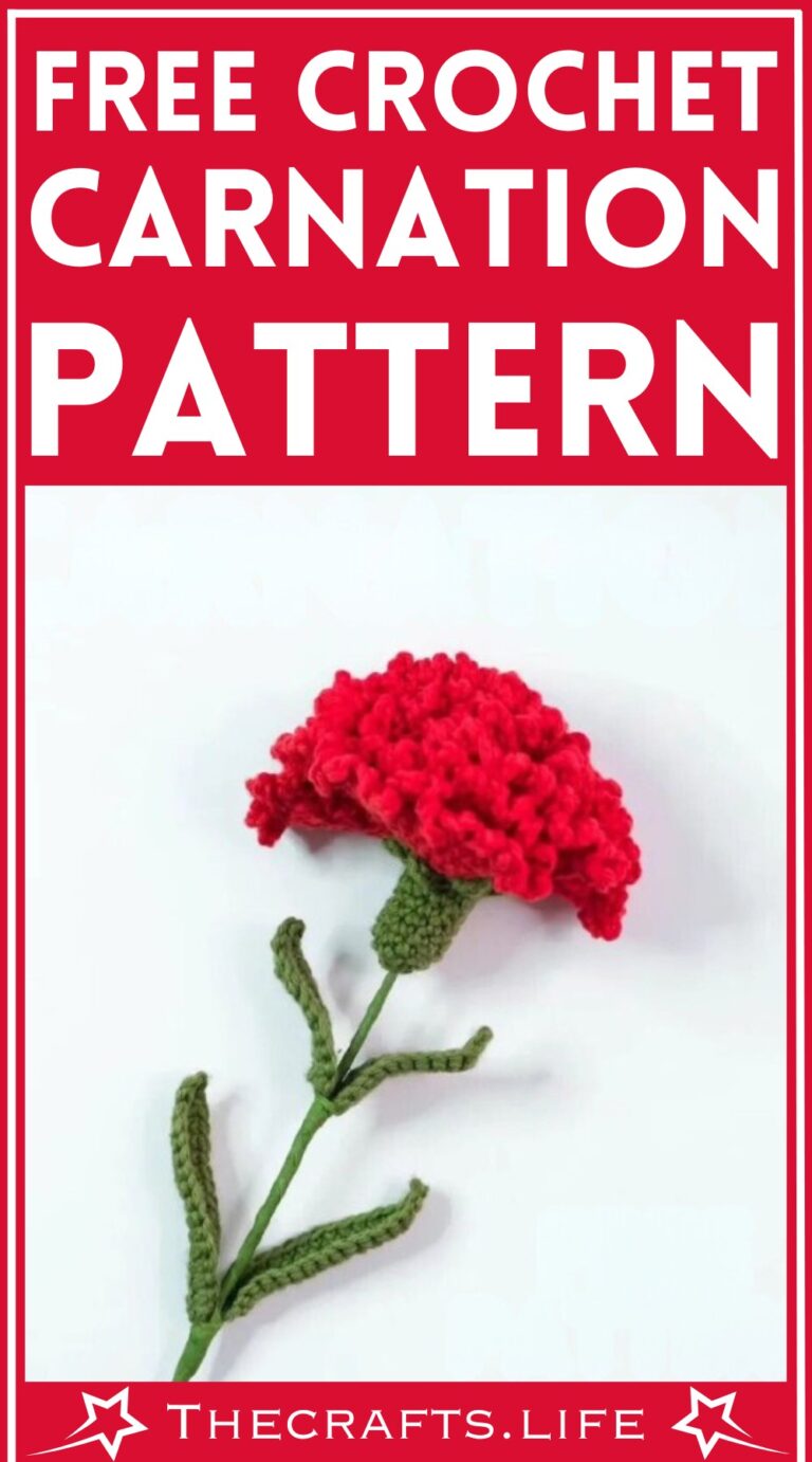 Easy Crochet Carnation Pattern To Make Flower - The Crafts