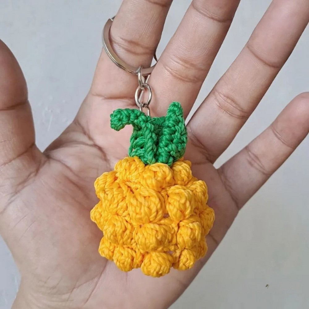 Free Easy Crochet Pineapple Keychain Patterns - The Crafts
