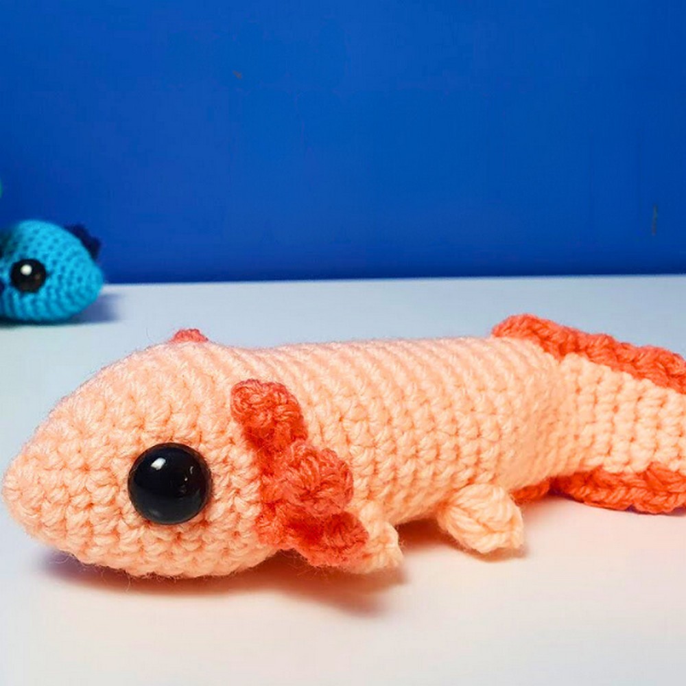 Cute Crochet Axolotl Amigurumi Pattern With Shiny Eyes - The Crafts