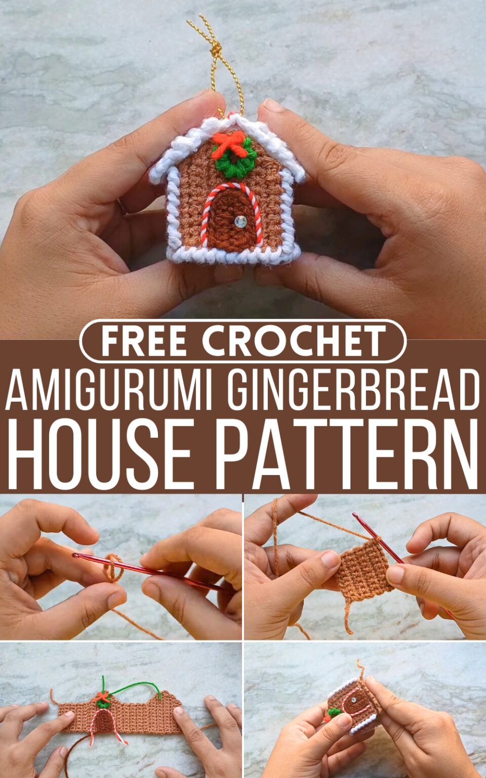 Crochet Gingerbread House Amigurumi Pattern - The Crafts