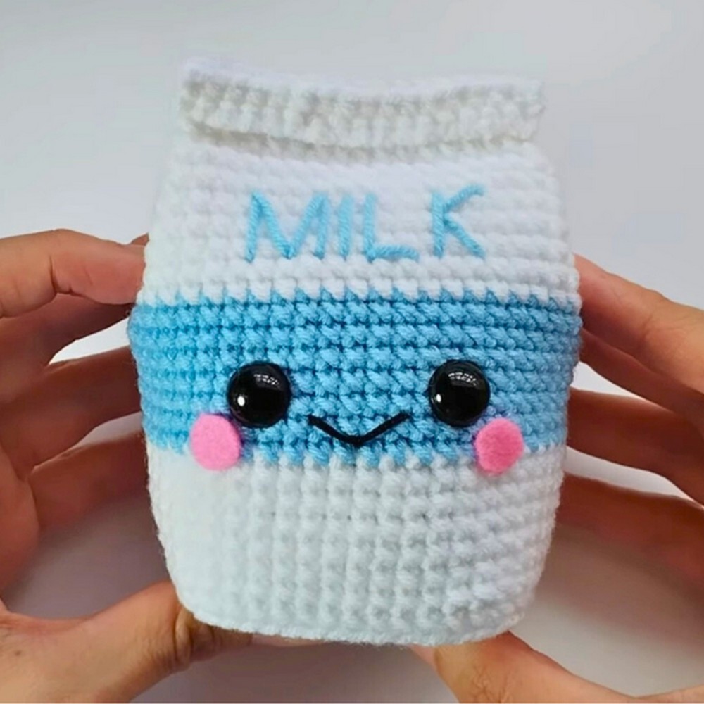 Crochet Milk Carton Amigurumi Pattern - The Crafts