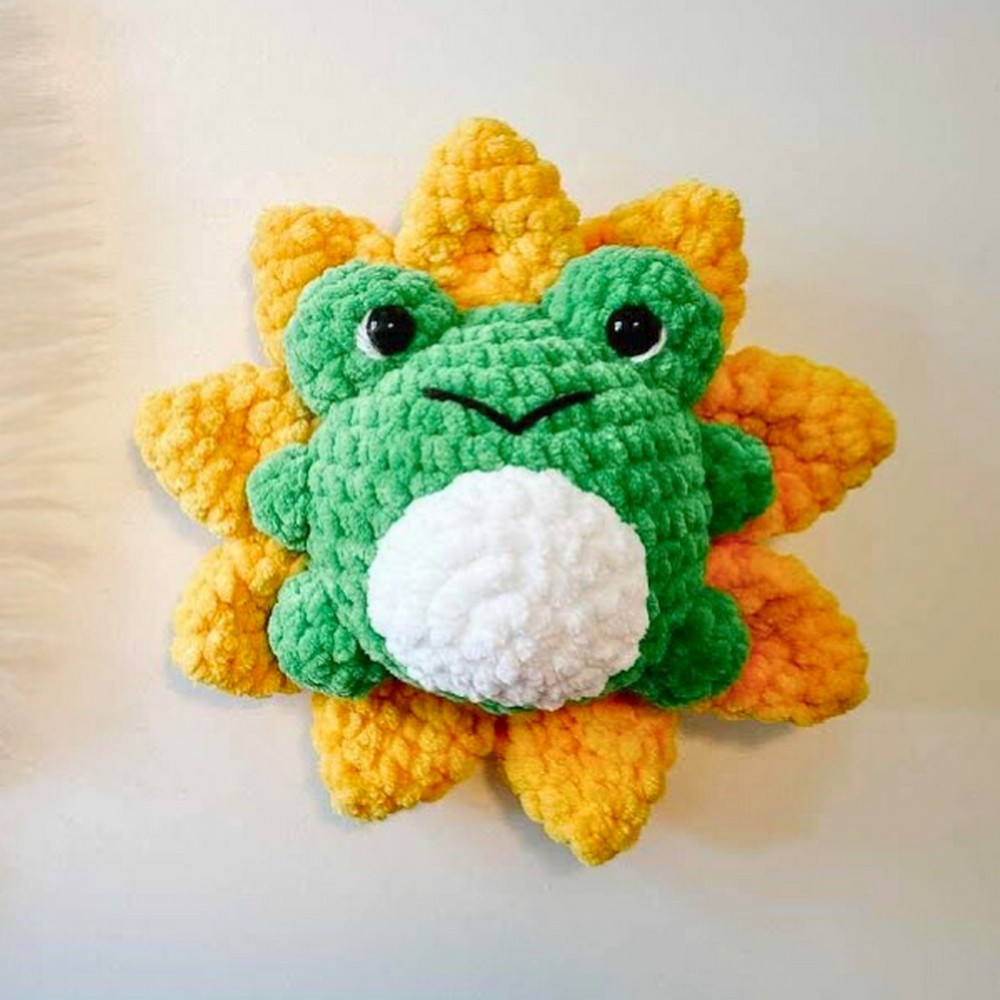 Colorful Crochet Amigurumi Sunflower Frog Pattern - The Crafts